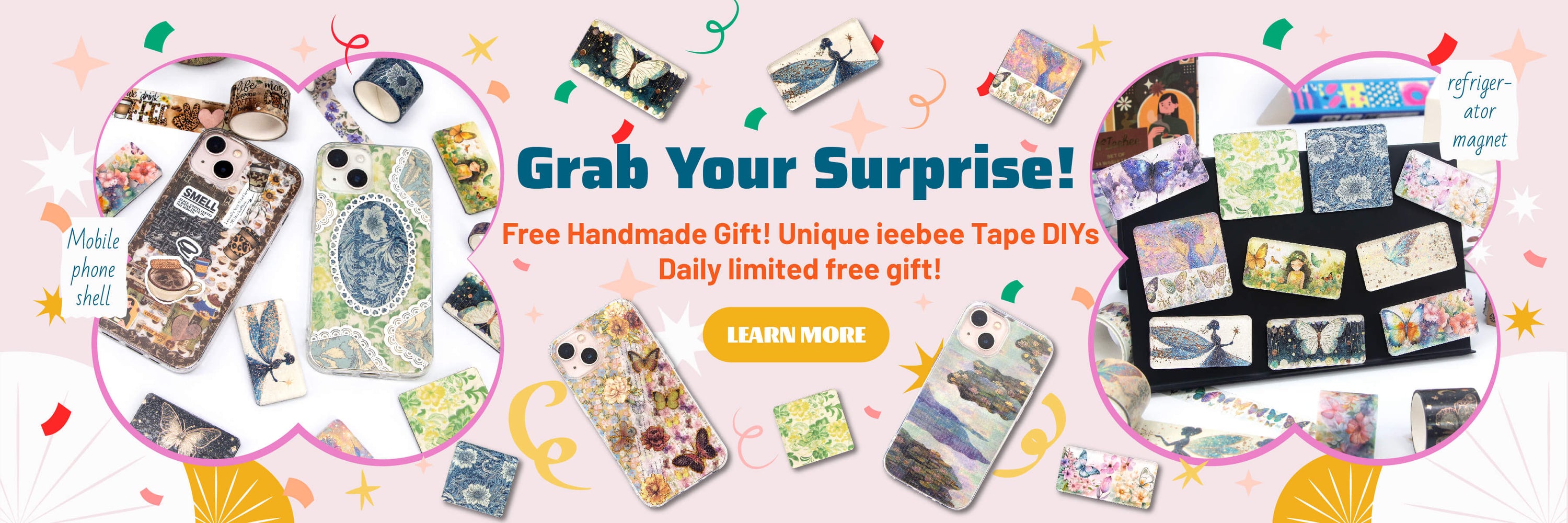 IEEBEE Original Washi Tape - Perfect for Crafting & DIY Projects