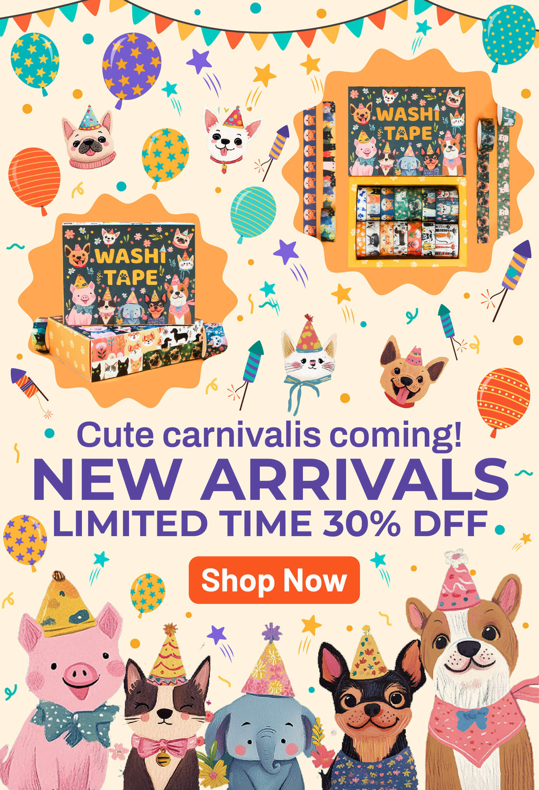 IEEBEE Original Washi Tape - Perfect for Crafting & DIY Projects